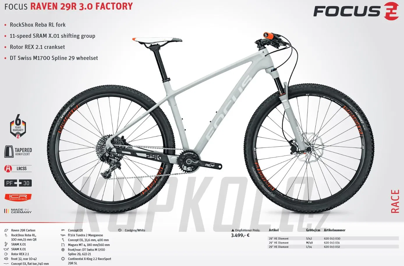 29" horské kolo Focus Raven 29R 3.0, 11s, 2015 - kupkolo.cz