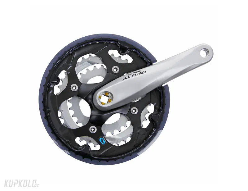 Crossové kliky Shimano Alivio FC-M411, 48/38/28, 4 hran, Stříbrné - kupkolo.cz